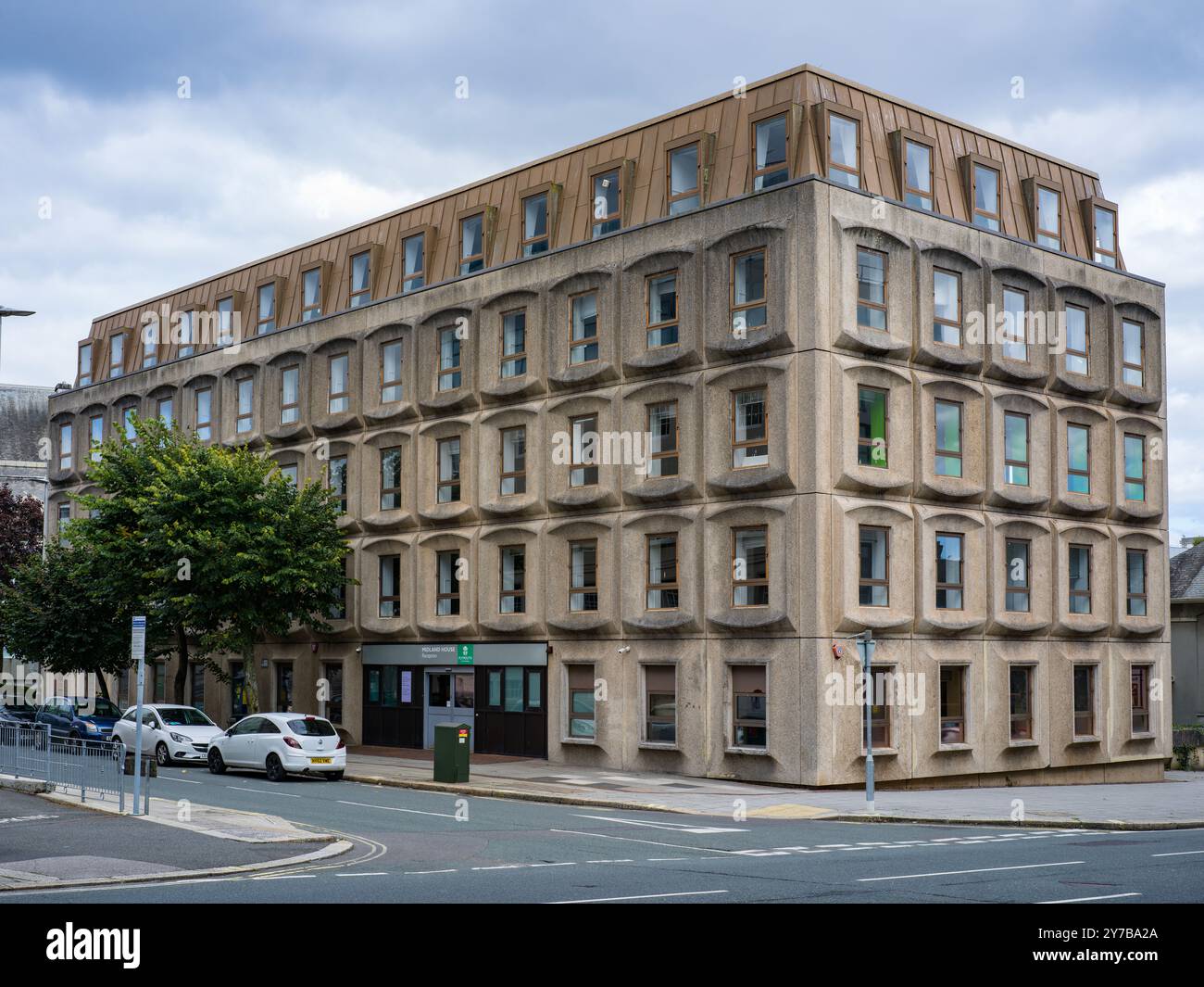 MIDLAND HOUSE PLYMOUTH BRUTALIST ARCHITECTURE BRUTALISM BUILDING Stock ...