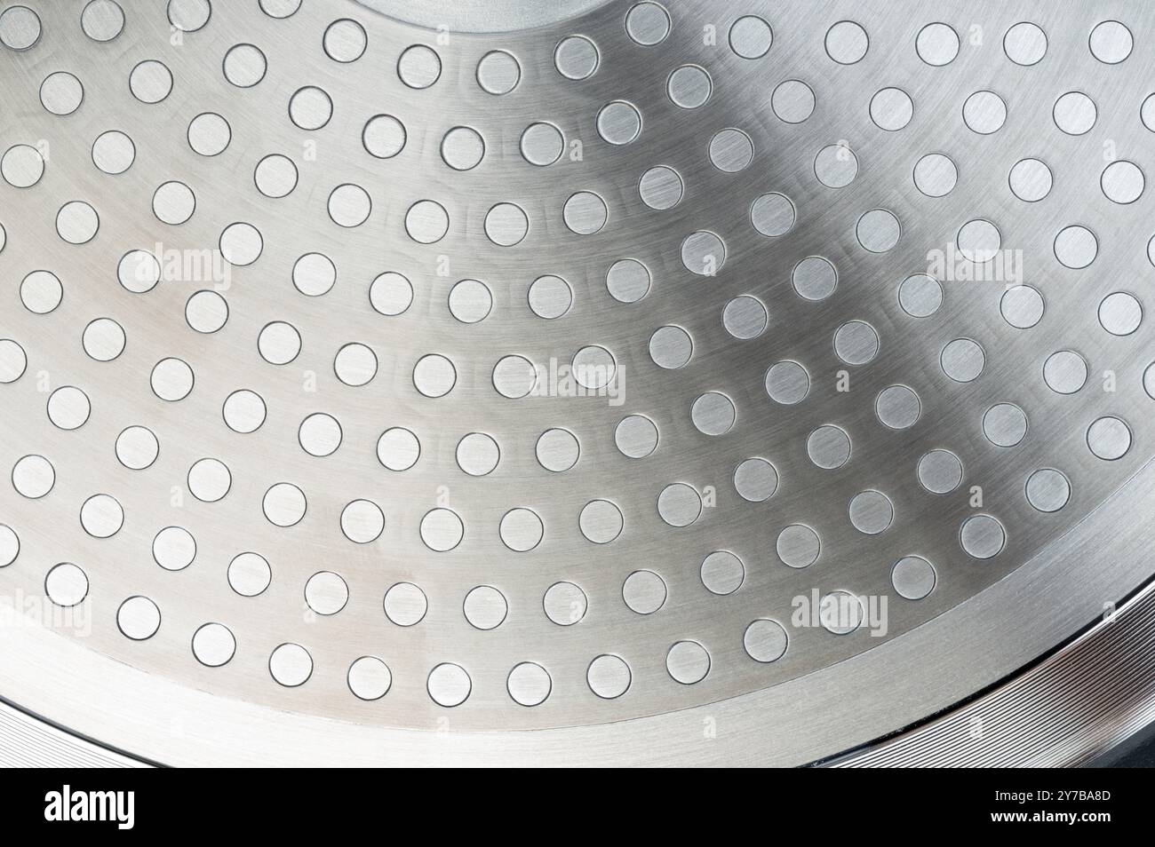 Stainless metal sheet with circles background close up view Stock Photo ...