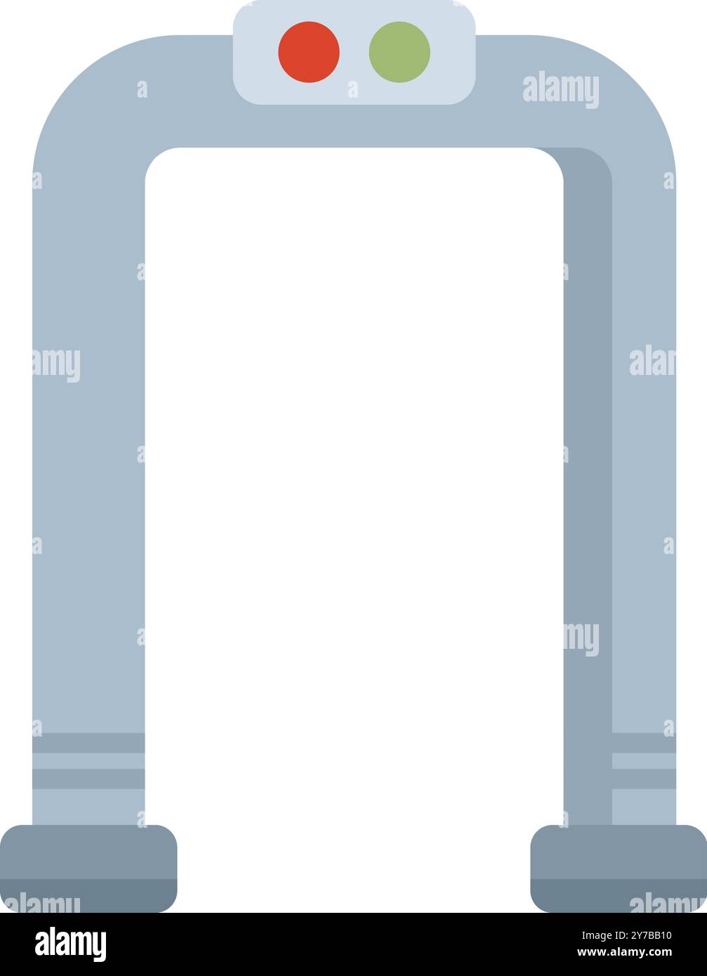 Metal detector gate is scanning for prohibited items at checkpoint with ...
