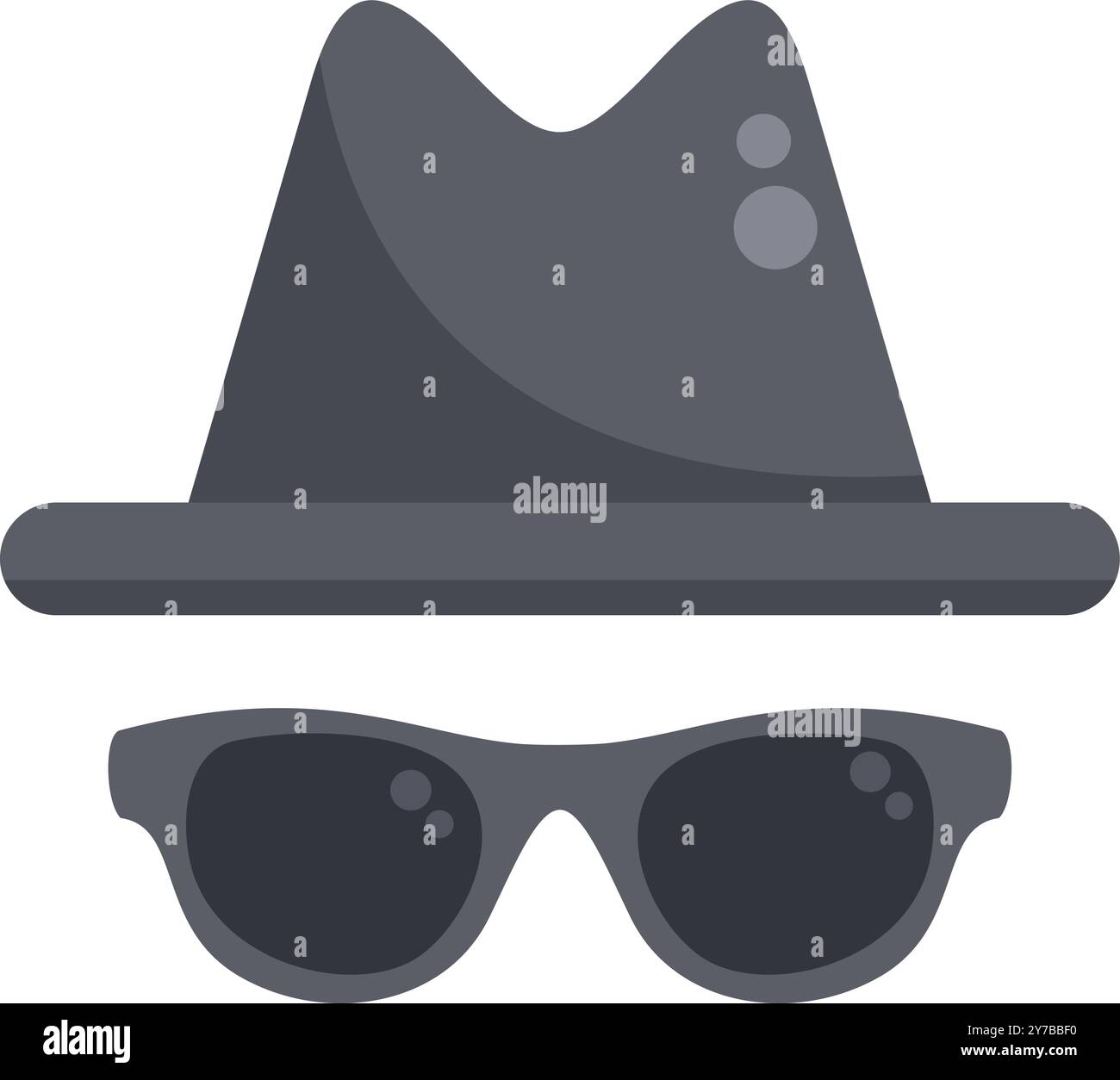 Spy is going undercover wearing a hat and sunglasses Stock Vector Image ...