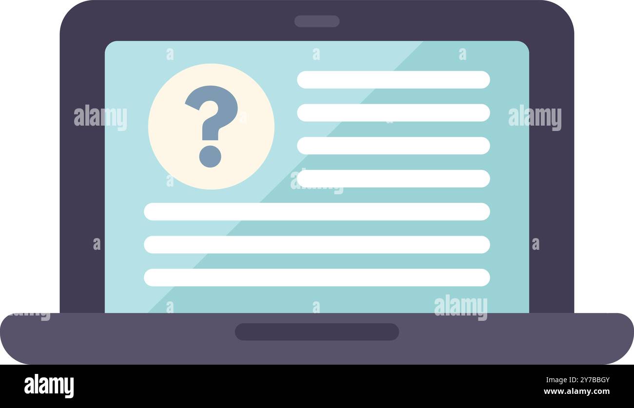 Laptop is showing a question mark on its screen, suggesting online ...