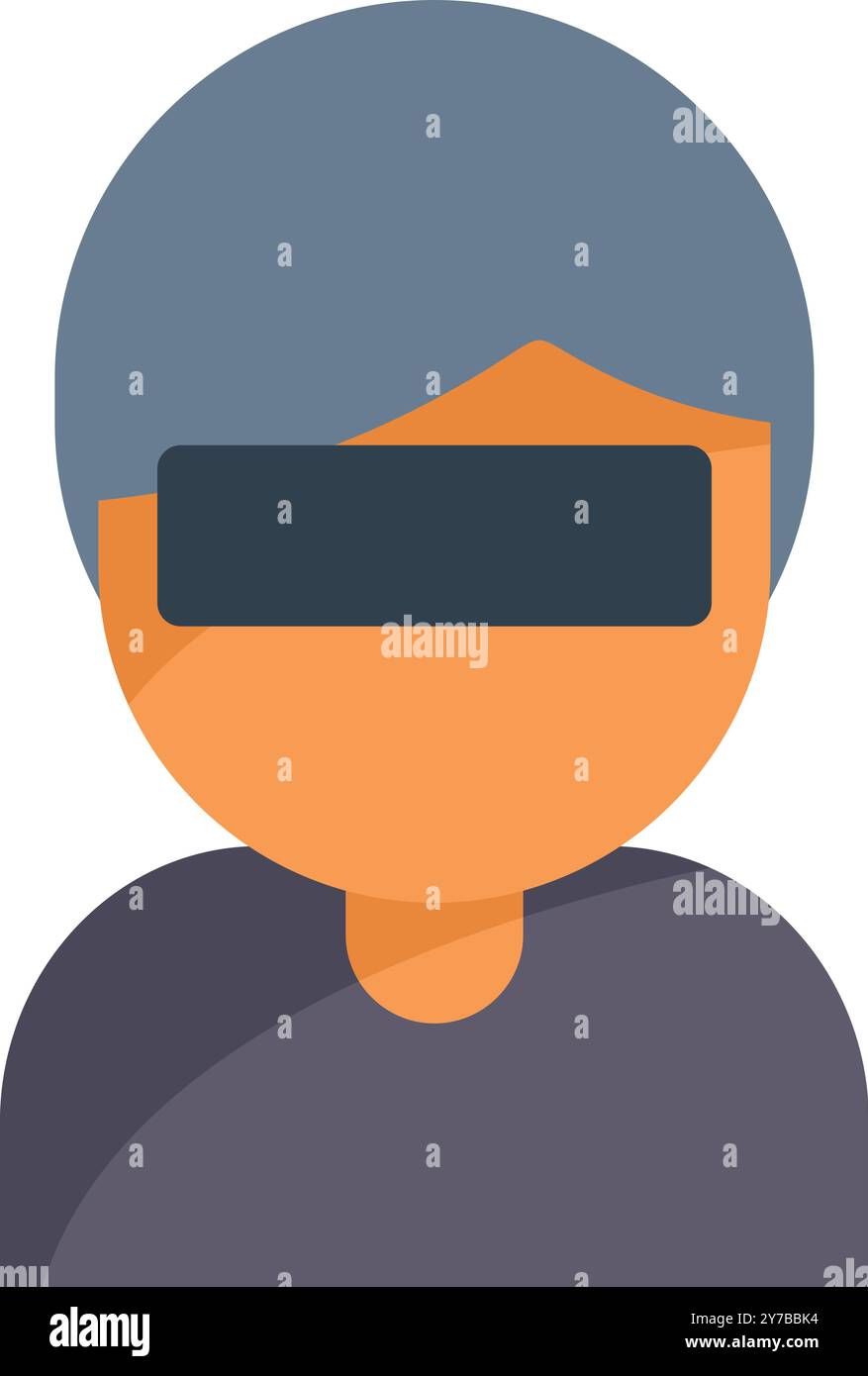 Illustration of a man wearing a blindfold over his eyes, symbolizing a ...