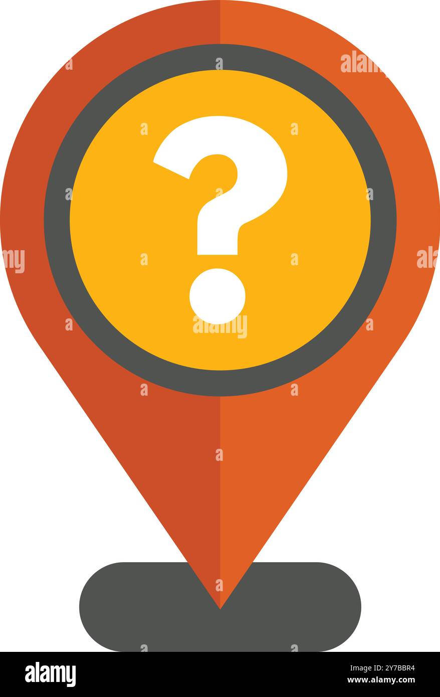 Question mark location pin pointing at unknown destination Stock Vector ...