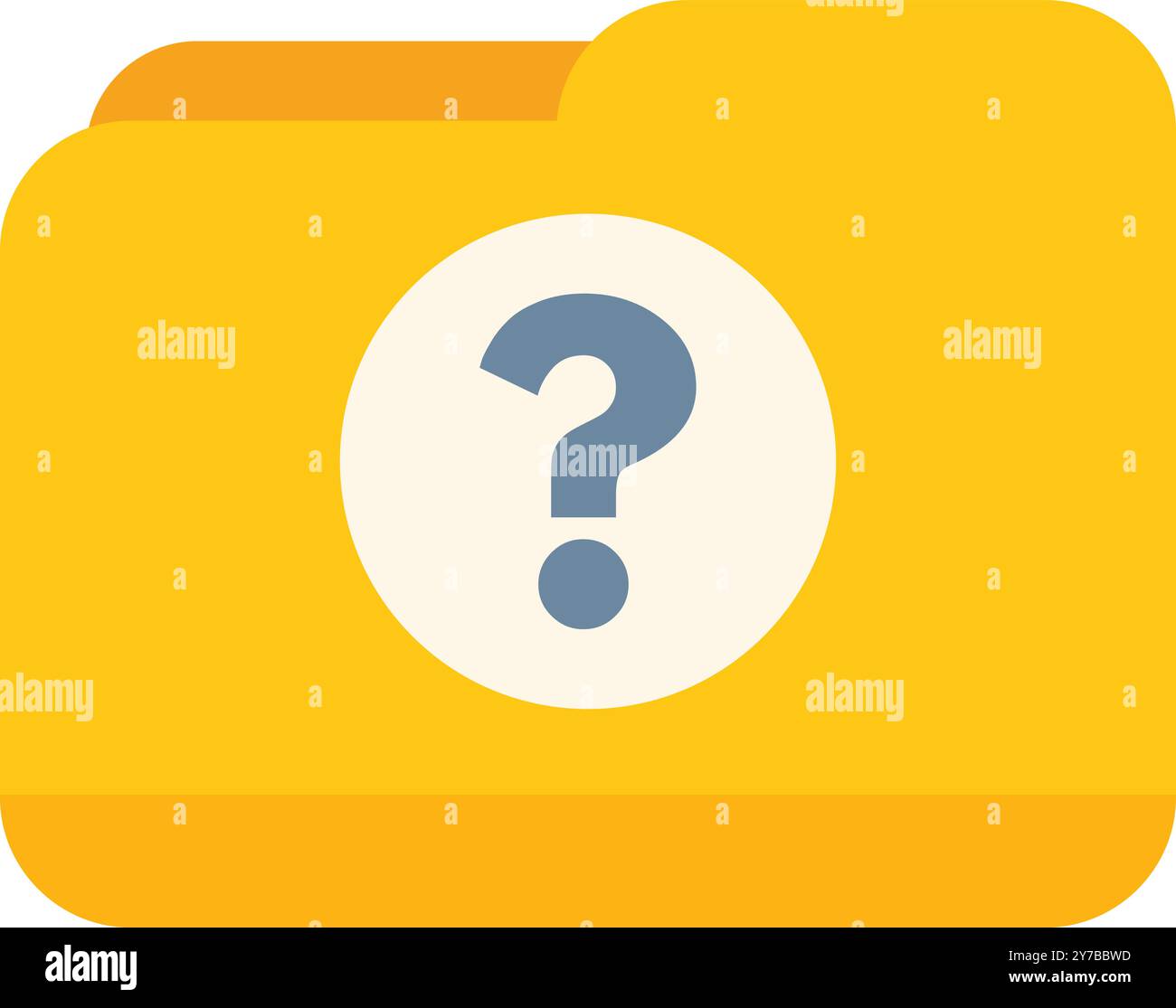 This vector illustration shows the concept of data loss with a folder ...