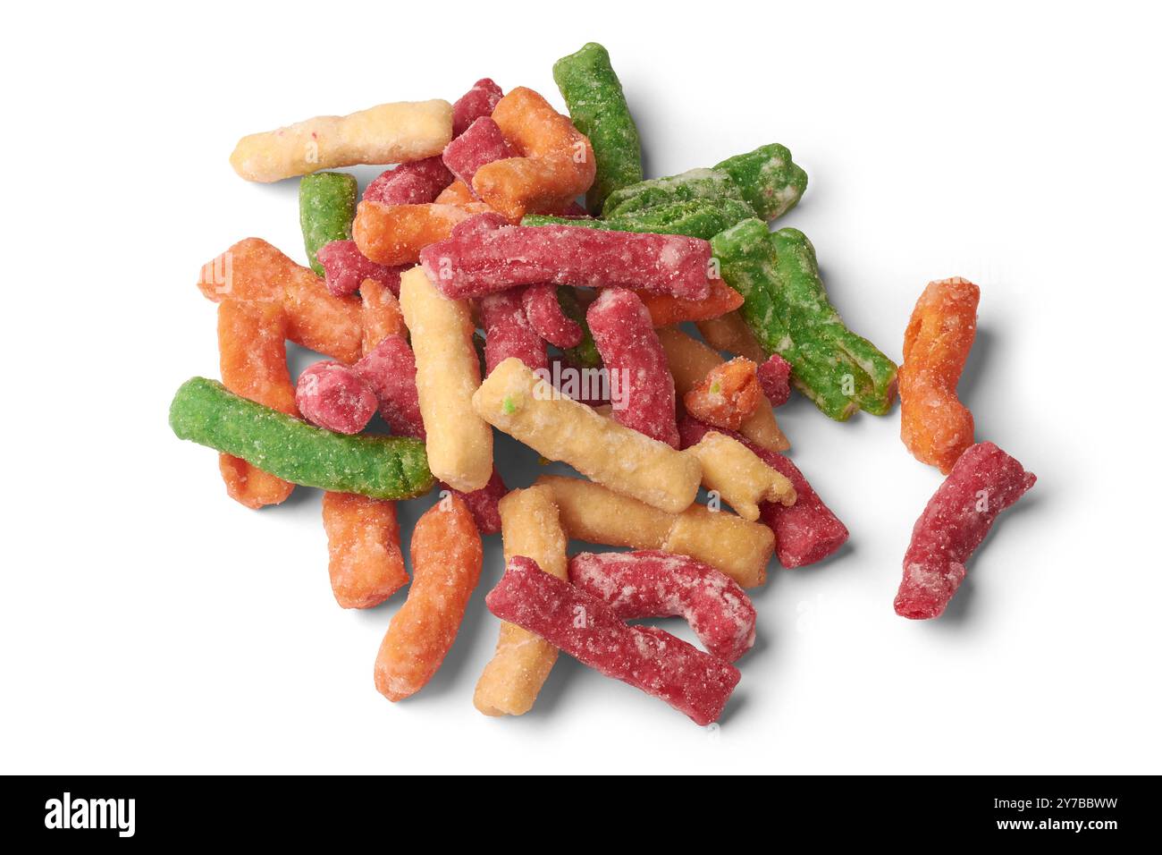 pile of colorful sugar murukku isolated white background, traditional ...