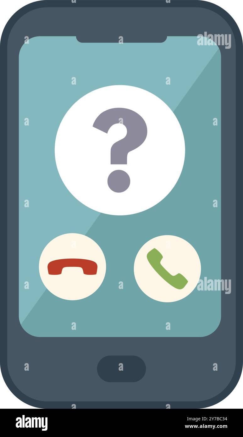 Smartphone is displaying an incoming call screen with the caller's ...