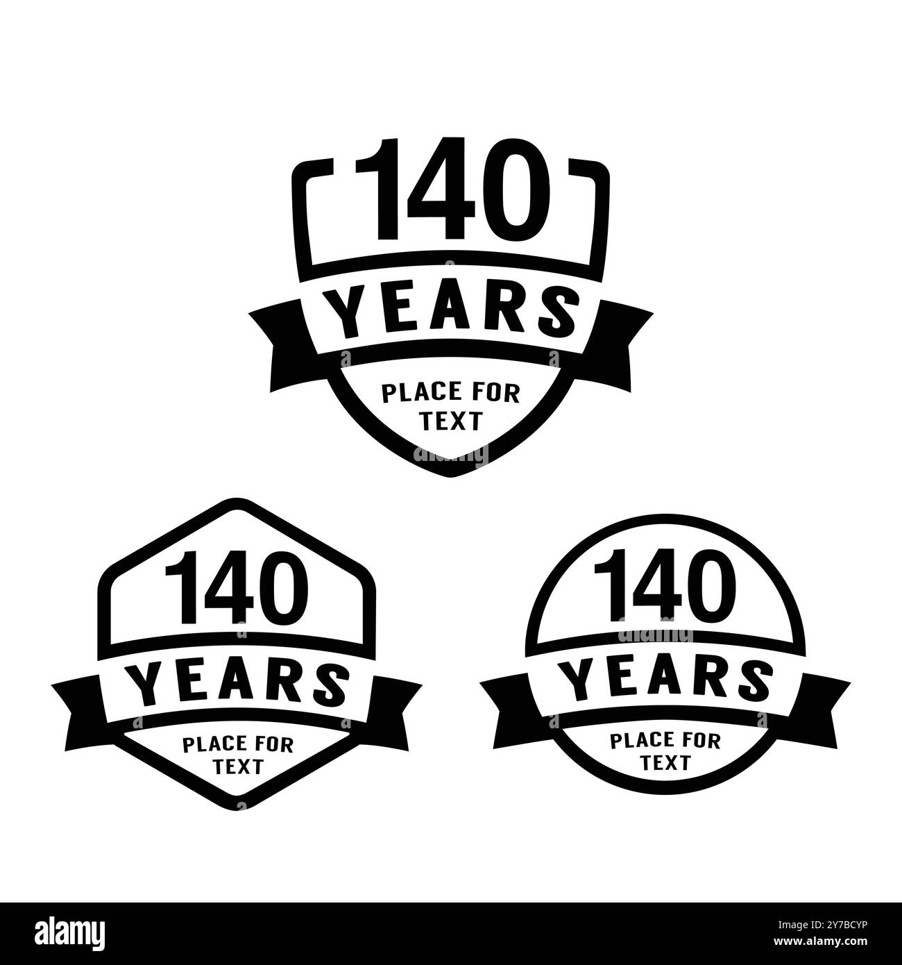 140 years anniversary celebration logotype. 140th anniversary logo ...