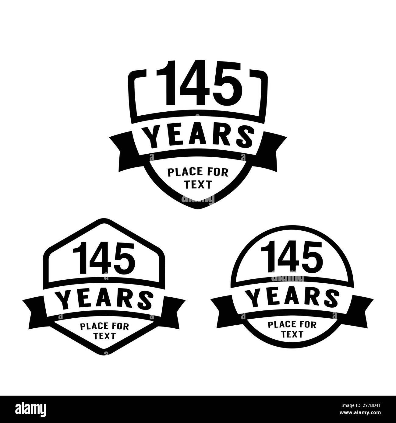145 years anniversary celebration logotype. 145th anniversary logo ...