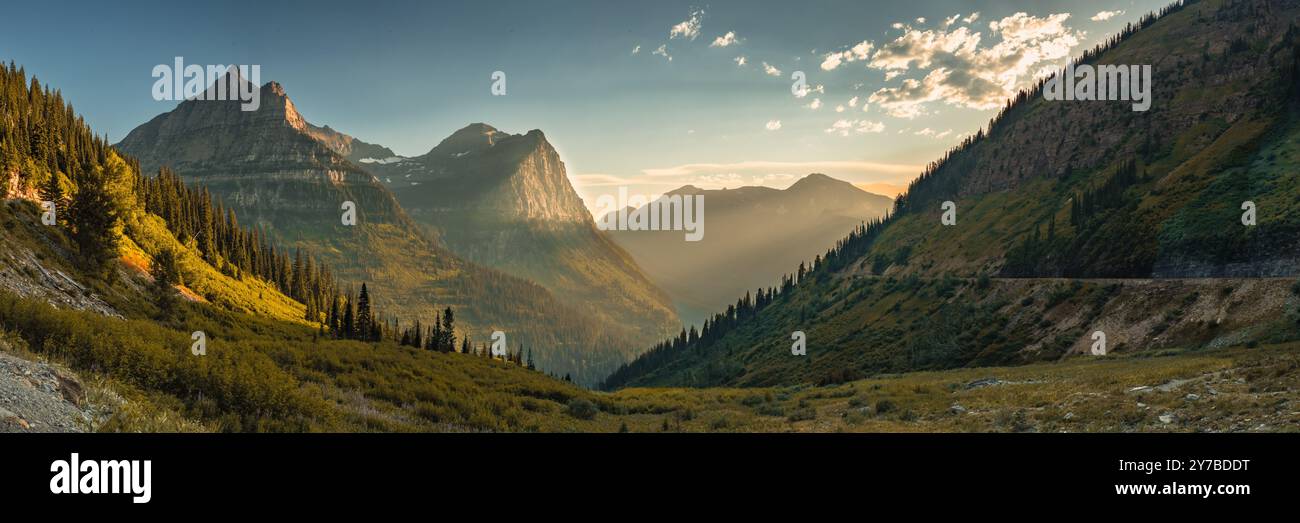 Panorama Of Sweeping View Of The Valley Below Mount Oberlin And Mount ...
