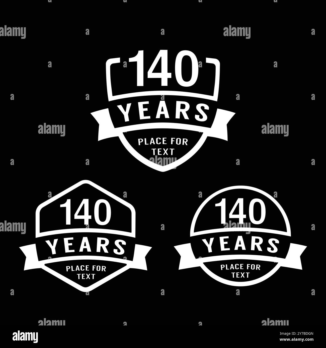 140 years anniversary celebration logotype. 140th anniversary logo ...