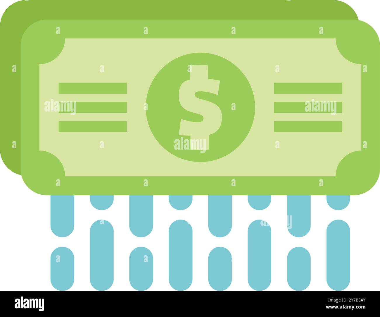 Dollar bills being washed representing the concept of money laundering ...