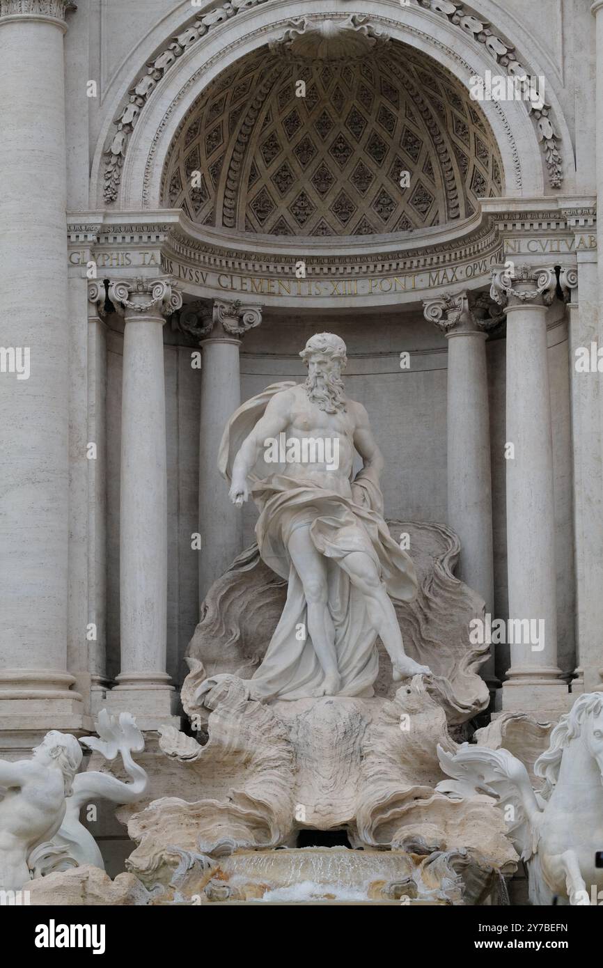 Rome’s world famous Trevi Fountain, located at the point of Aqua Virgo ...
