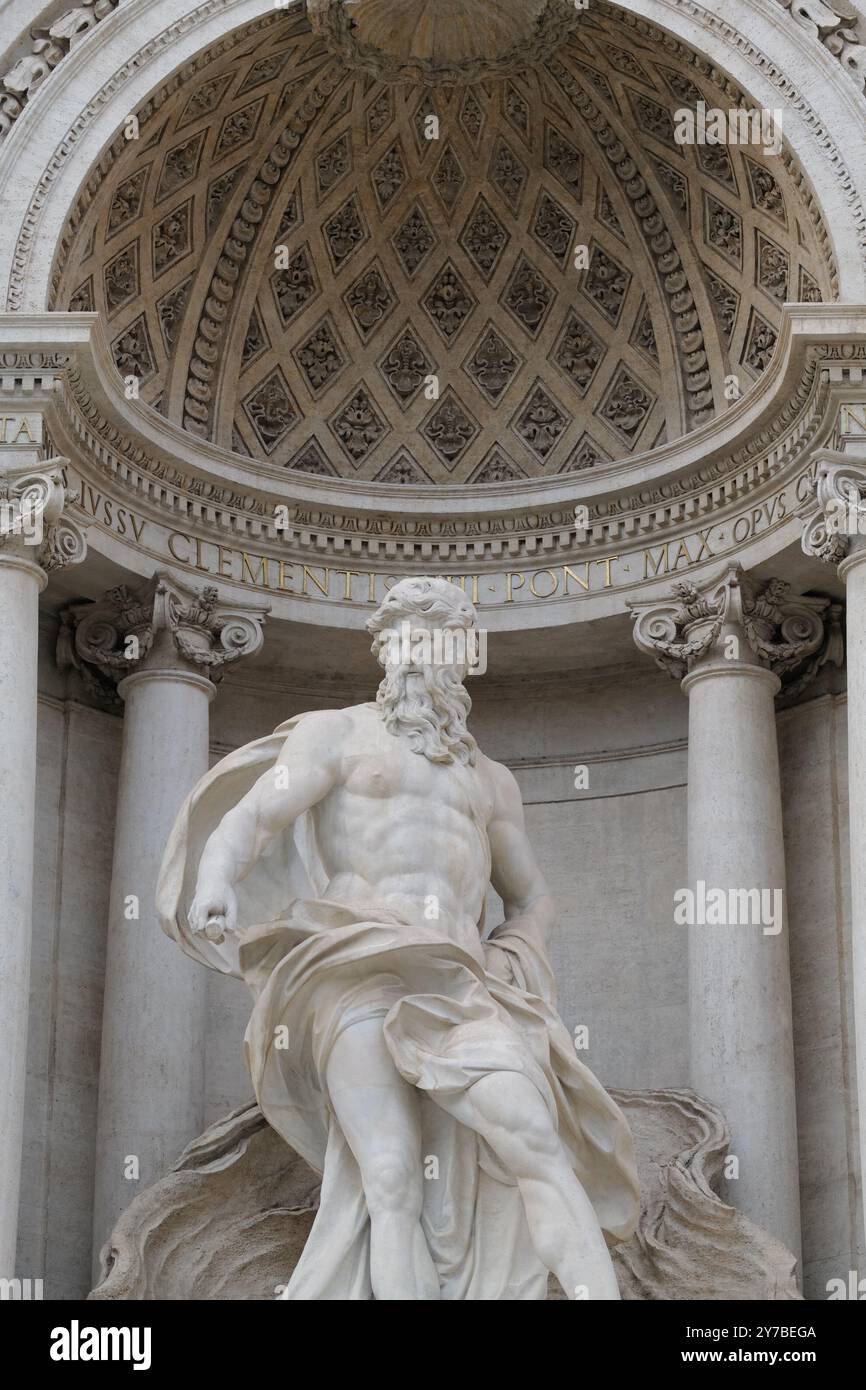 Rome’s world famous Trevi Fountain, located at the point of Aqua Virgo ...