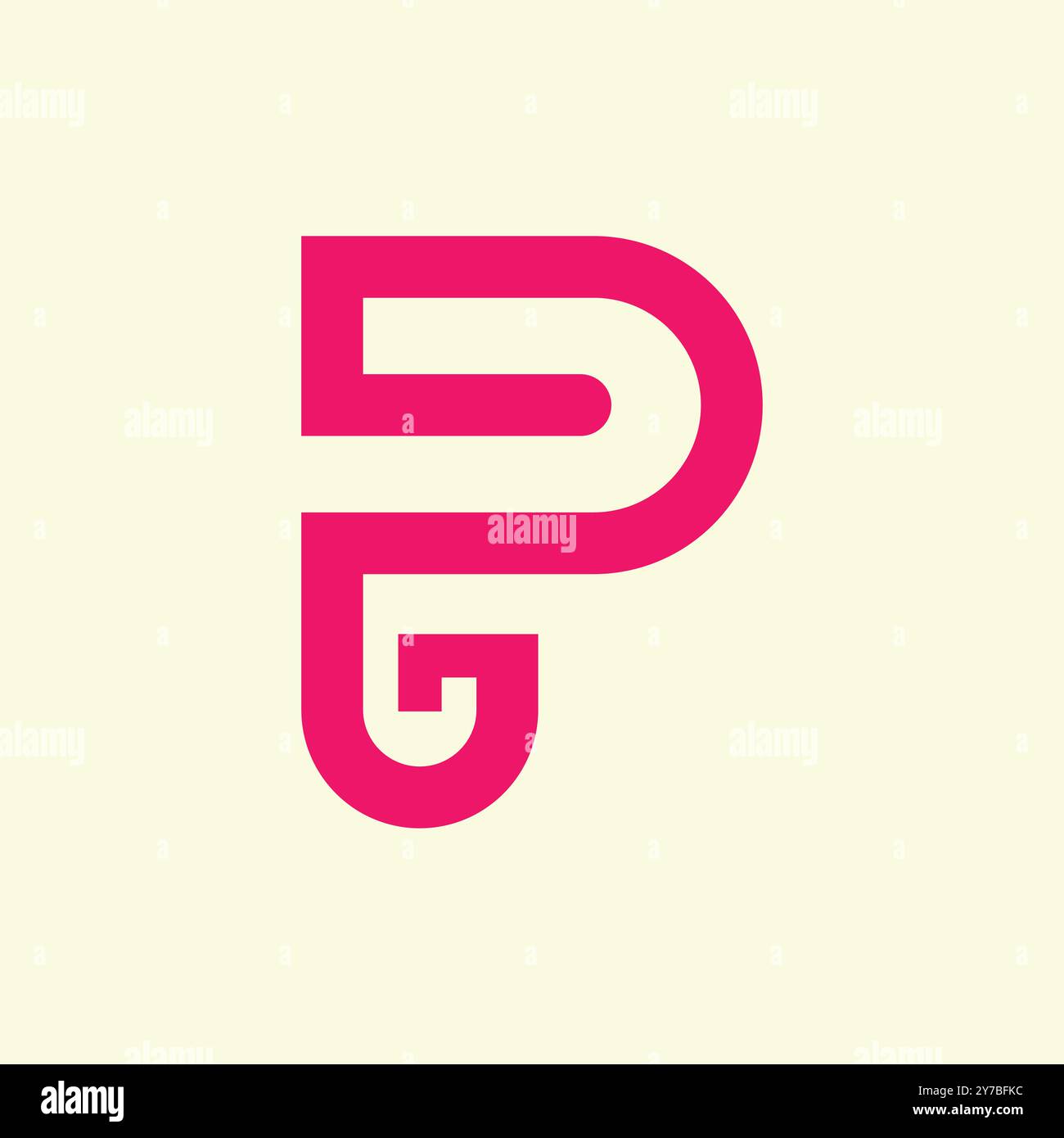 Minimal and and Geometric PG and GP Letter Logo Stock Vector Image ...