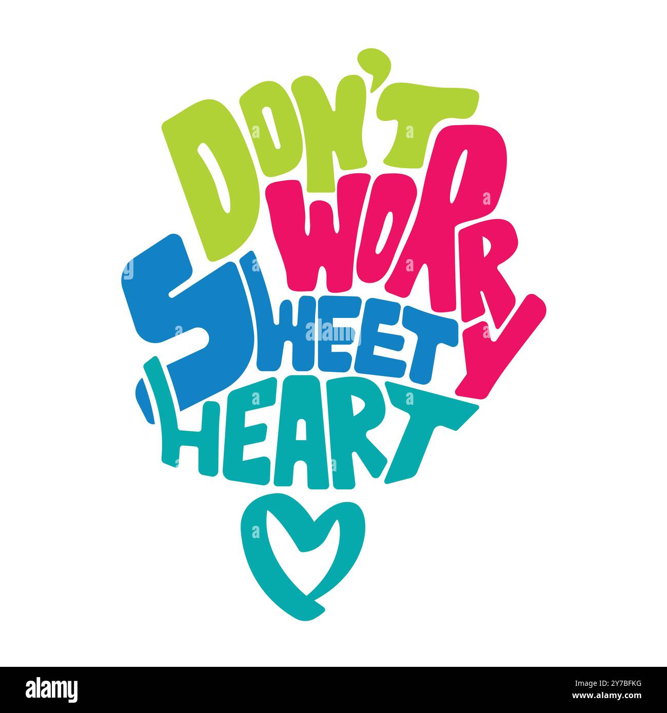 Heart smile hand lettering Stock Vector Images - Alamy