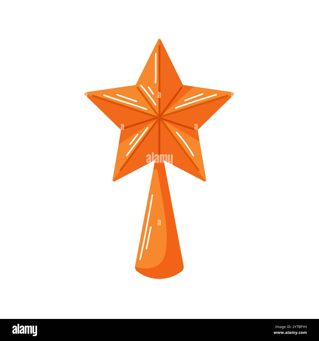 Star decoration for Christmas tree topper with a cone shaped base in ...