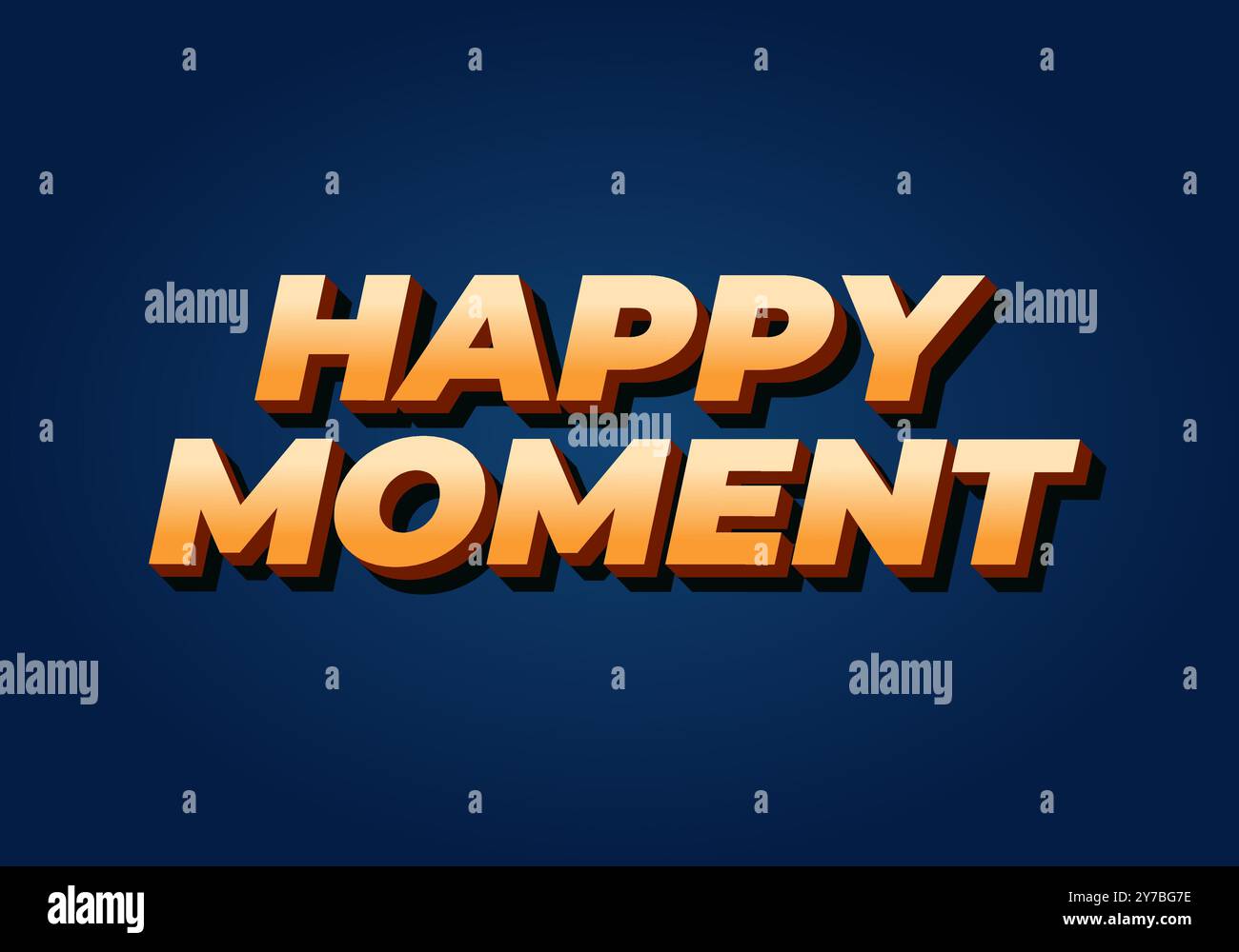 Happy moment. Text effect design in 3D style with modern colors Stock ...