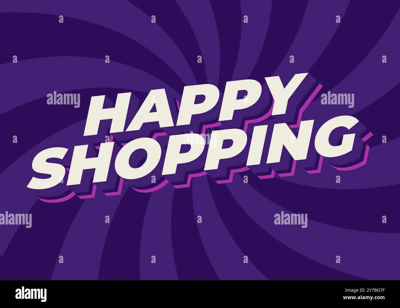 Happy shopping. Text effect design with 3D style and modern colors ...