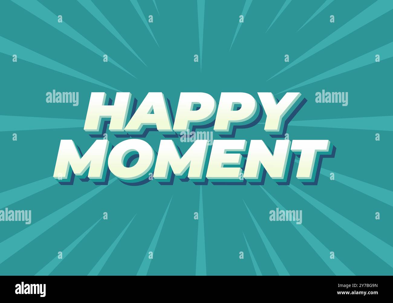 Happy moment. Text effect design in 3D style with modern colors Stock ...