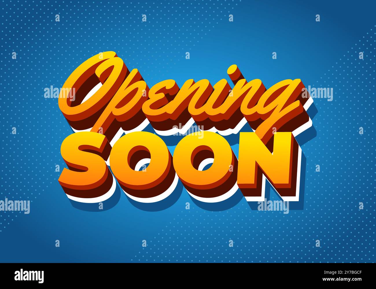 Opening soon. Text effect design in 3D style with good colors Stock ...