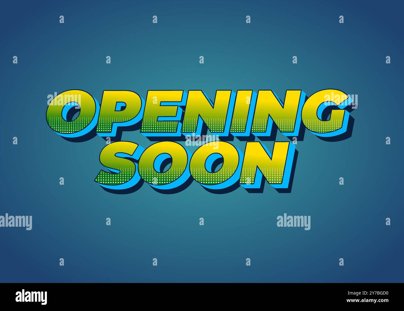 Opening soon. Text effect design in 3D style with good colors Stock ...