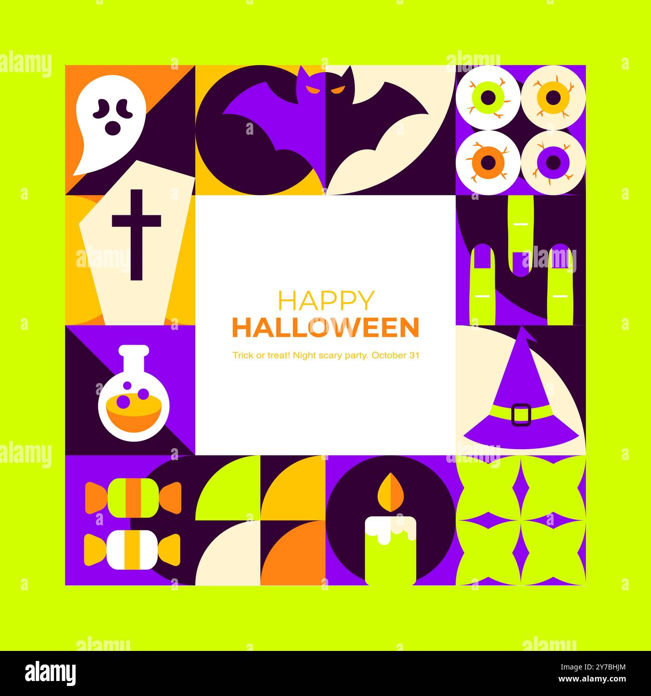 Halloween Square Concept Stock Vector Image & Art - Alamy