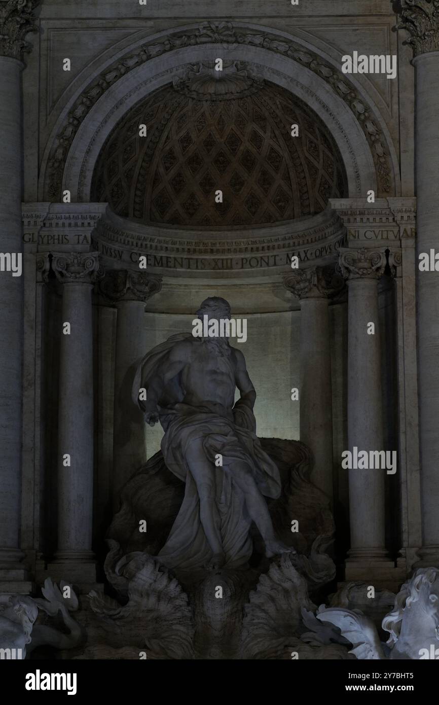 Rome’s world famous Trevi Fountain, located at the point of Aqua Virgo ...