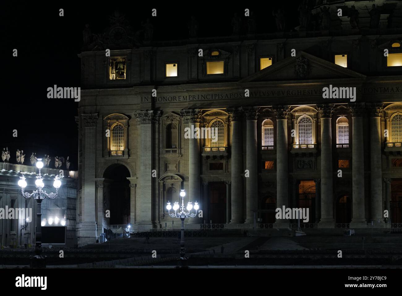 Famous landmarks around Rome and Vatican City at night Stock Photo - Alamy