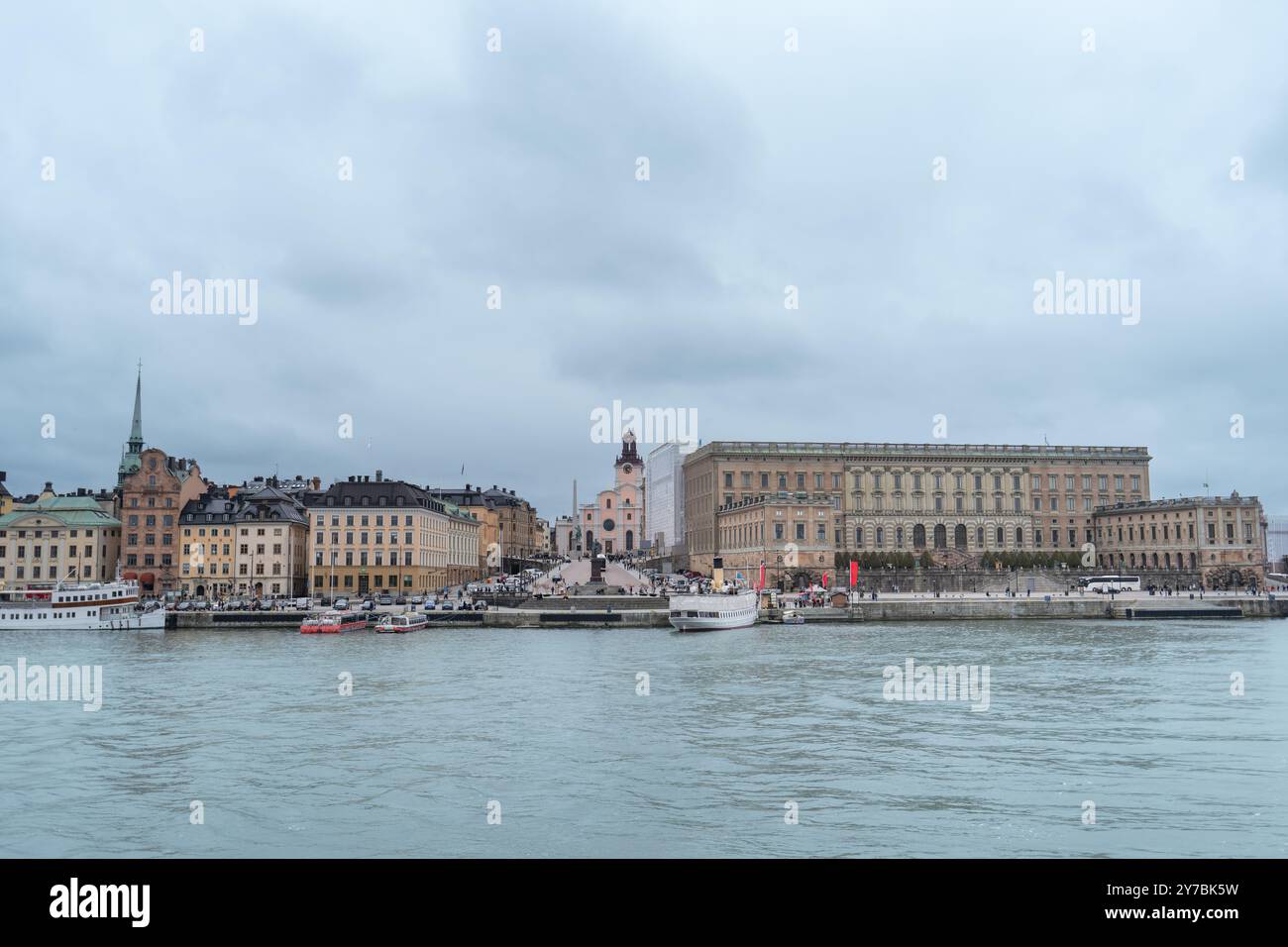 A picturesque panoramic view of Stockholm, Sweden. The iconic ...
