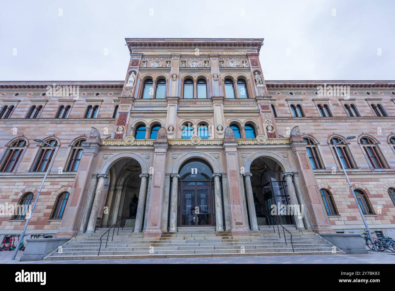 The imposing facade of the National Museum in Stockholm showcases a ...