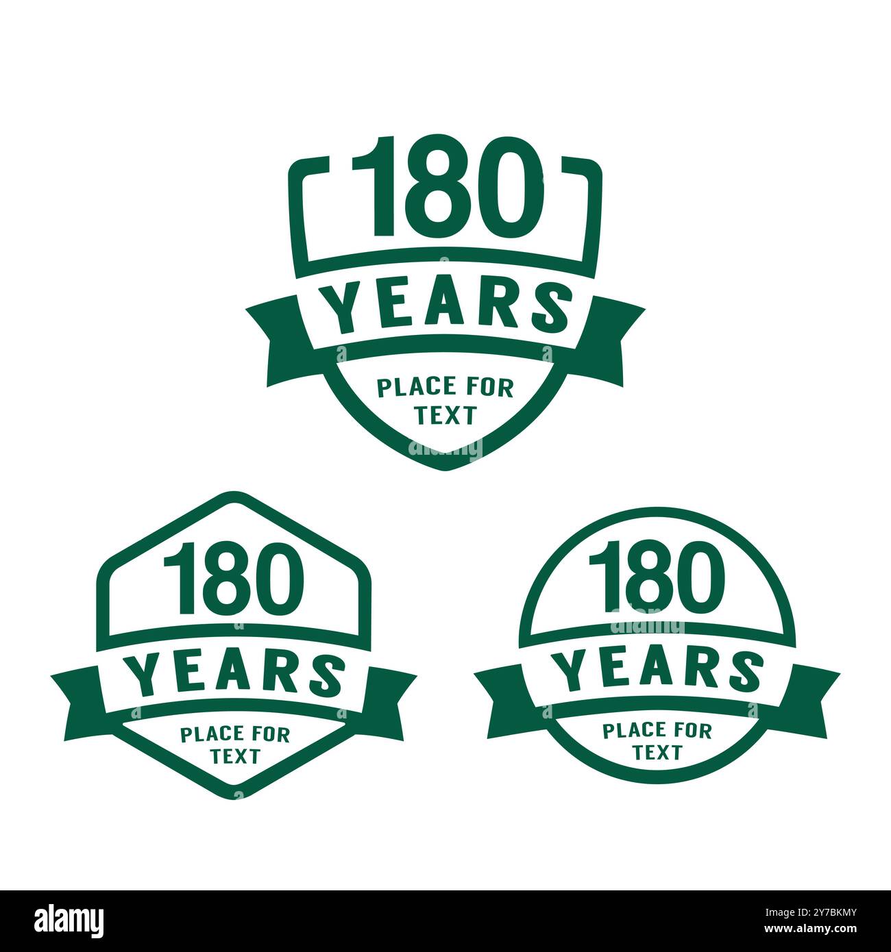 180 years anniversary celebration logotype. 180th anniversary logo ...