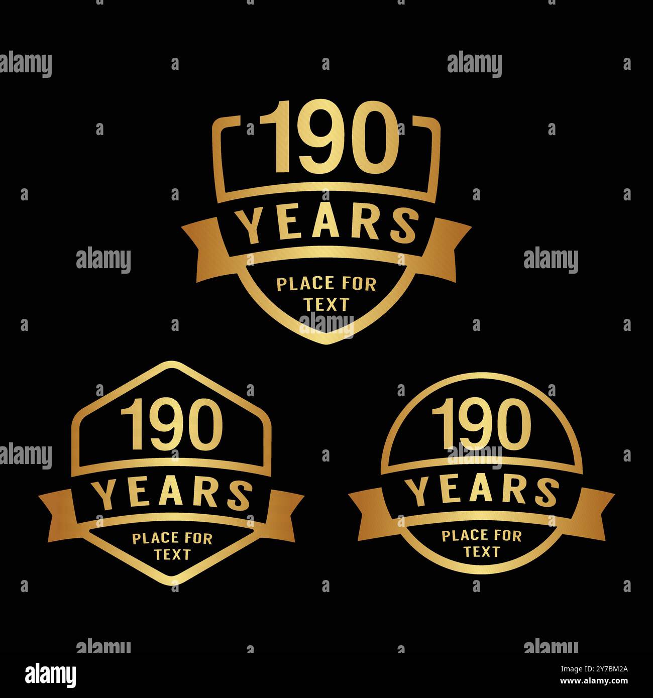 190 years anniversary celebration logotype. 190th anniversary logo ...
