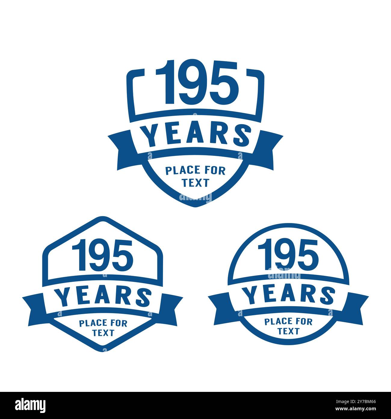 195 years anniversary celebration logotype. 195th anniversary logo ...