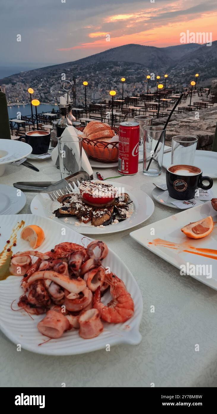 Dinner with a view Stock Photo - Alamy