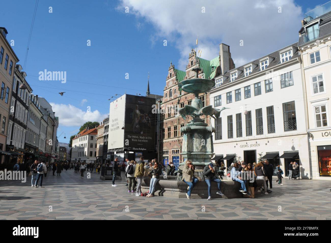 Copenhagen /Denmark/29 September 22024 / storkes fountain on amager ...
