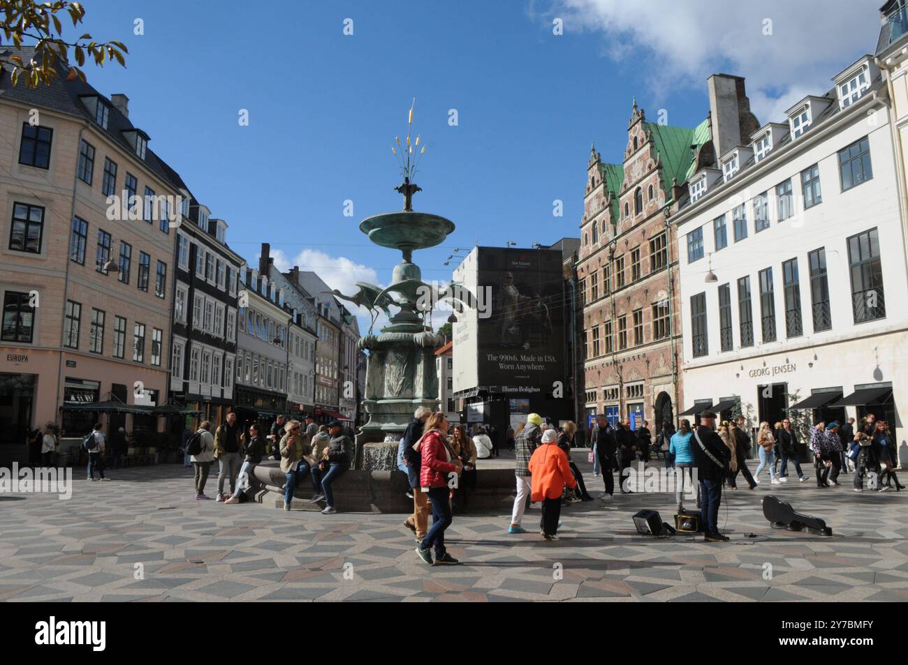 Copenhagen /Denmark/29 September 22024 / storkes fountain on amager ...