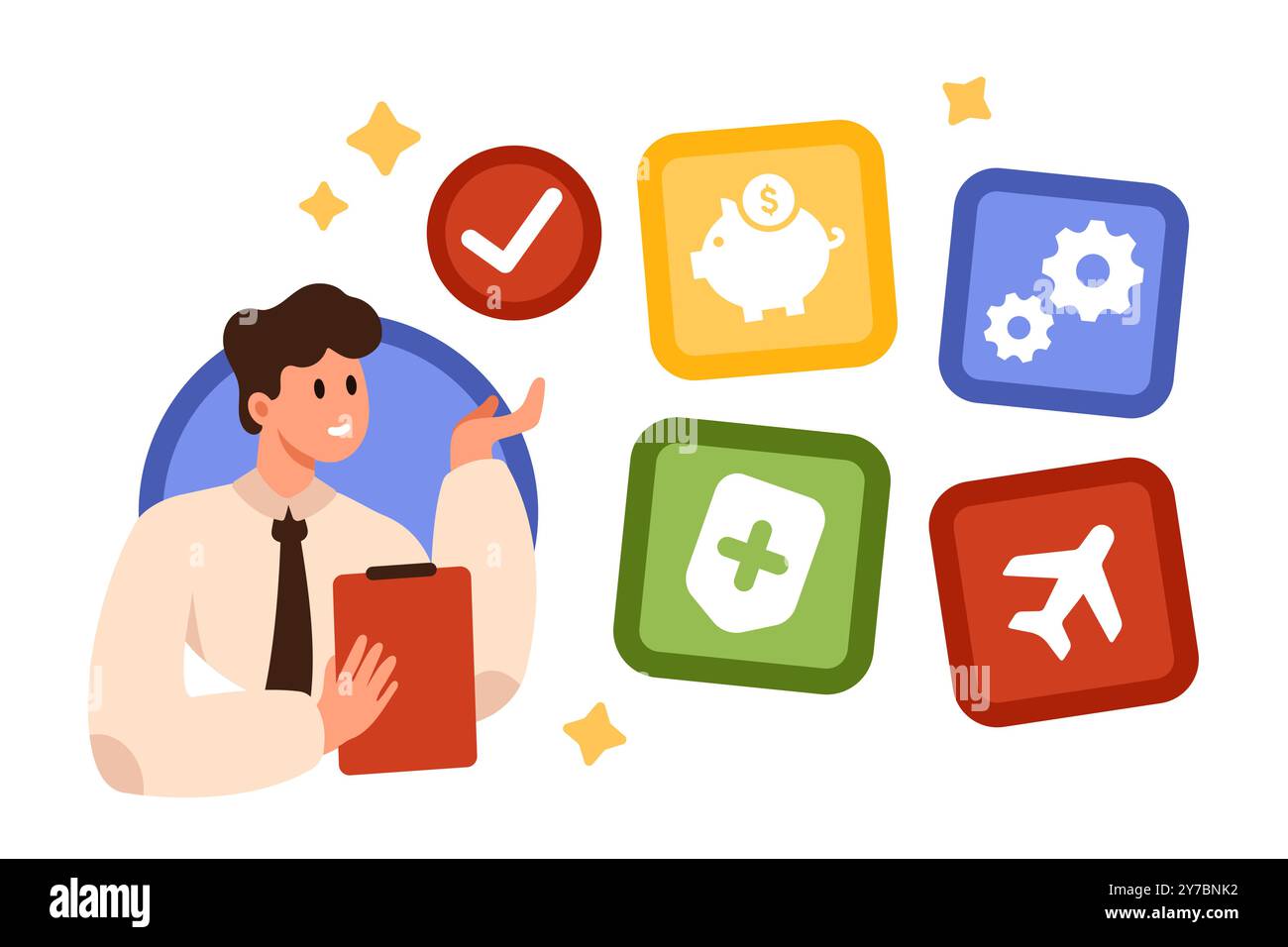 Benefits of corporate company employee. Medical, salary and vacation ...