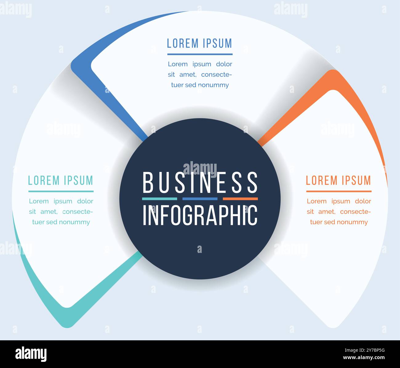 3 Steps Circle Infographic design 3 steps, objects, elements or options ...