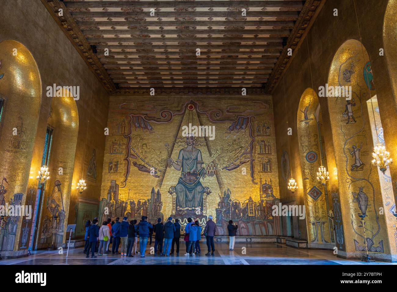 Stockholm, Sweden - May 9, 2024: The opulent interior of Stockholm City ...