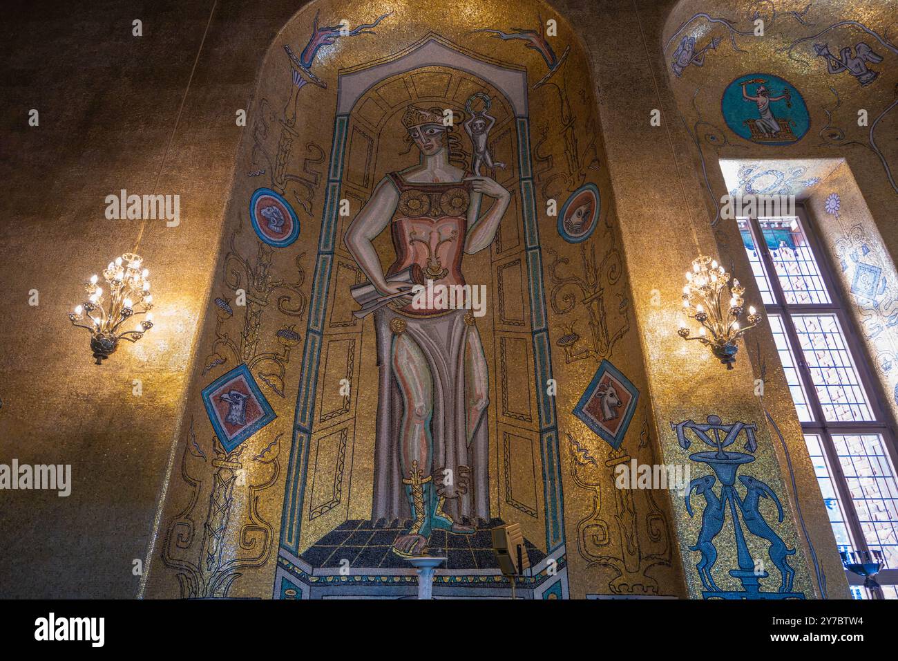 Stockholm, Sweden - May 9, 2024: The opulent interior of Stockholm City ...