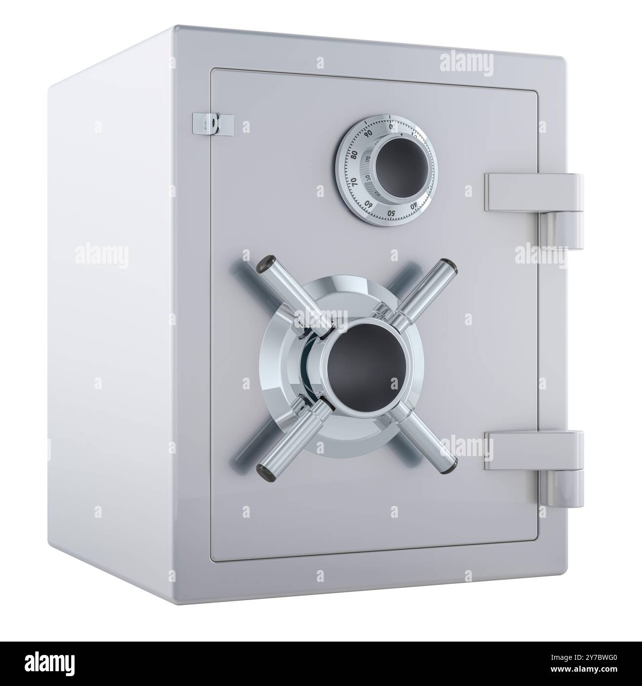 Safe box. Combination Lock Safe, 3D rendering isolated on white ...