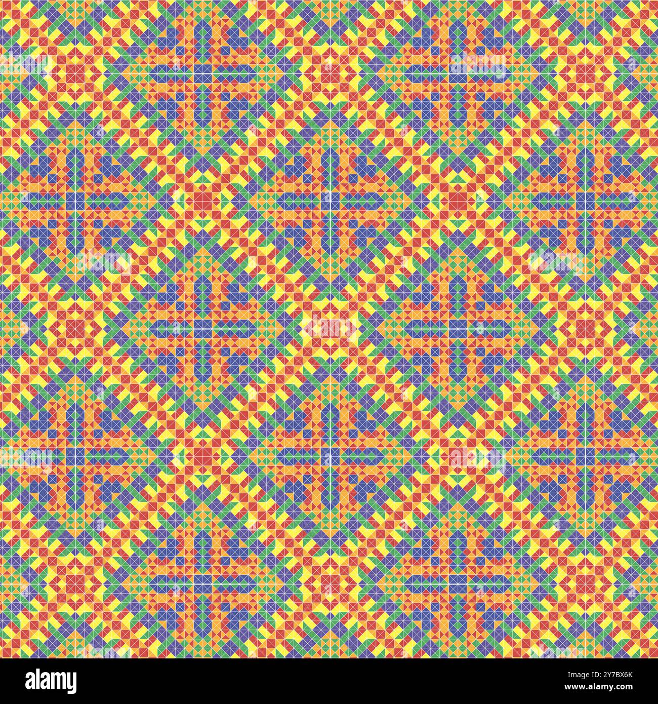 a pattern of colorful bright and contrasting geometric shapes - Mexican ...