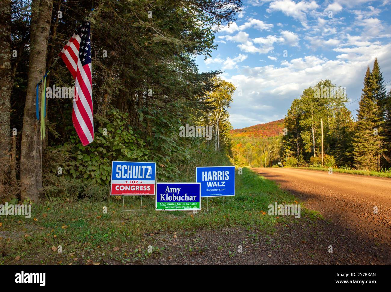 A 2024 US election signs for democrats Jen Schultz for Congress, Amy ...