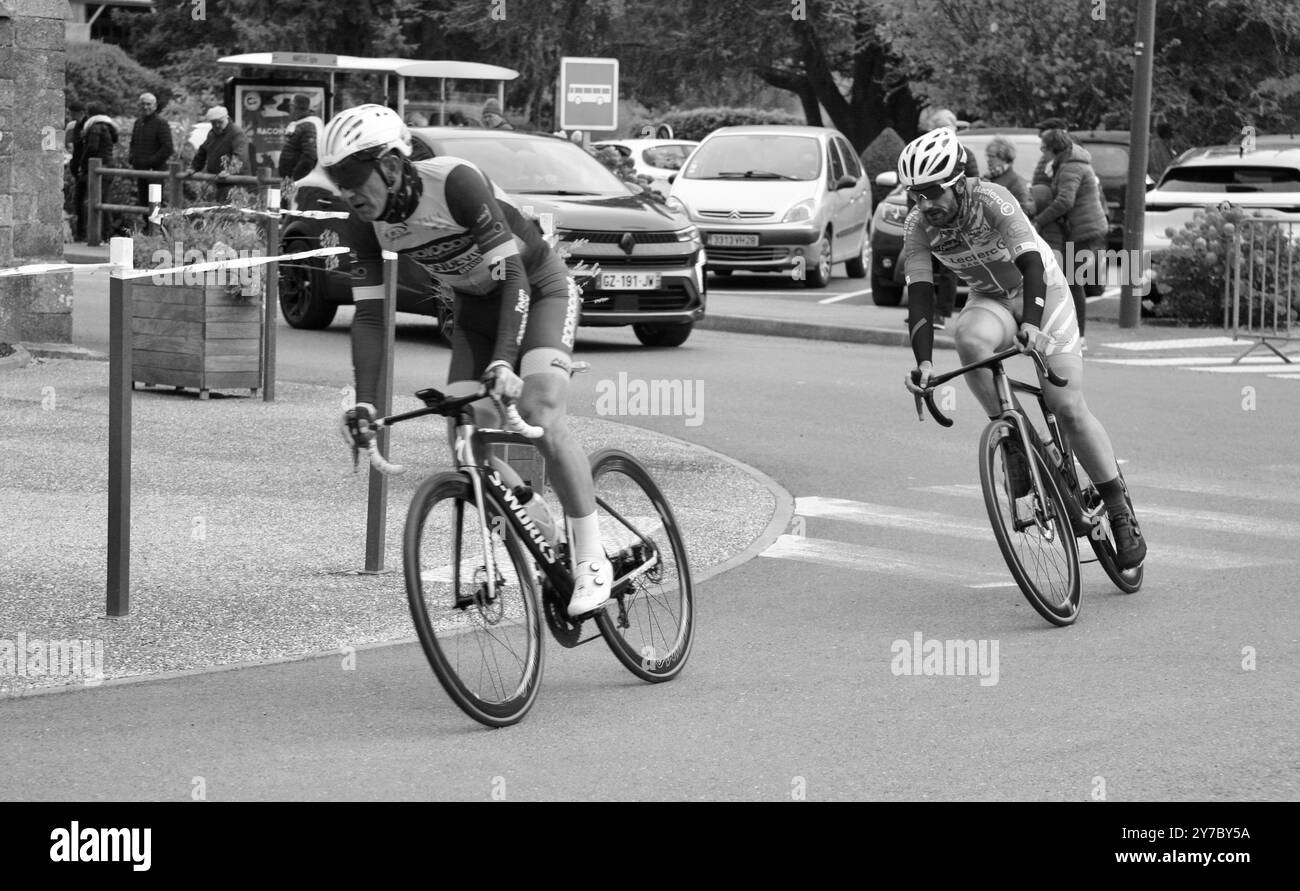 The cycle race, at Mantilly in Normandie, France, Europe in September ...