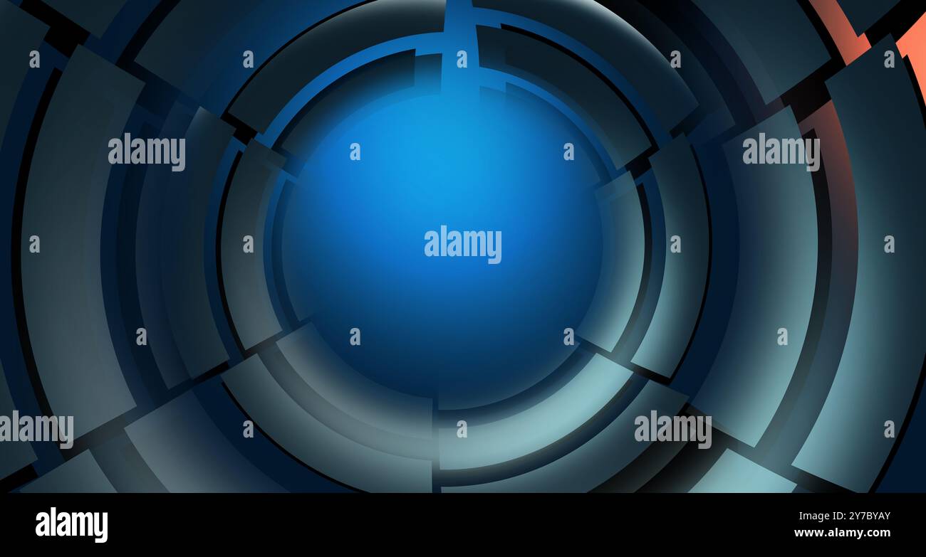 Abstract geometric background with circular shapes and a blue gradient ...