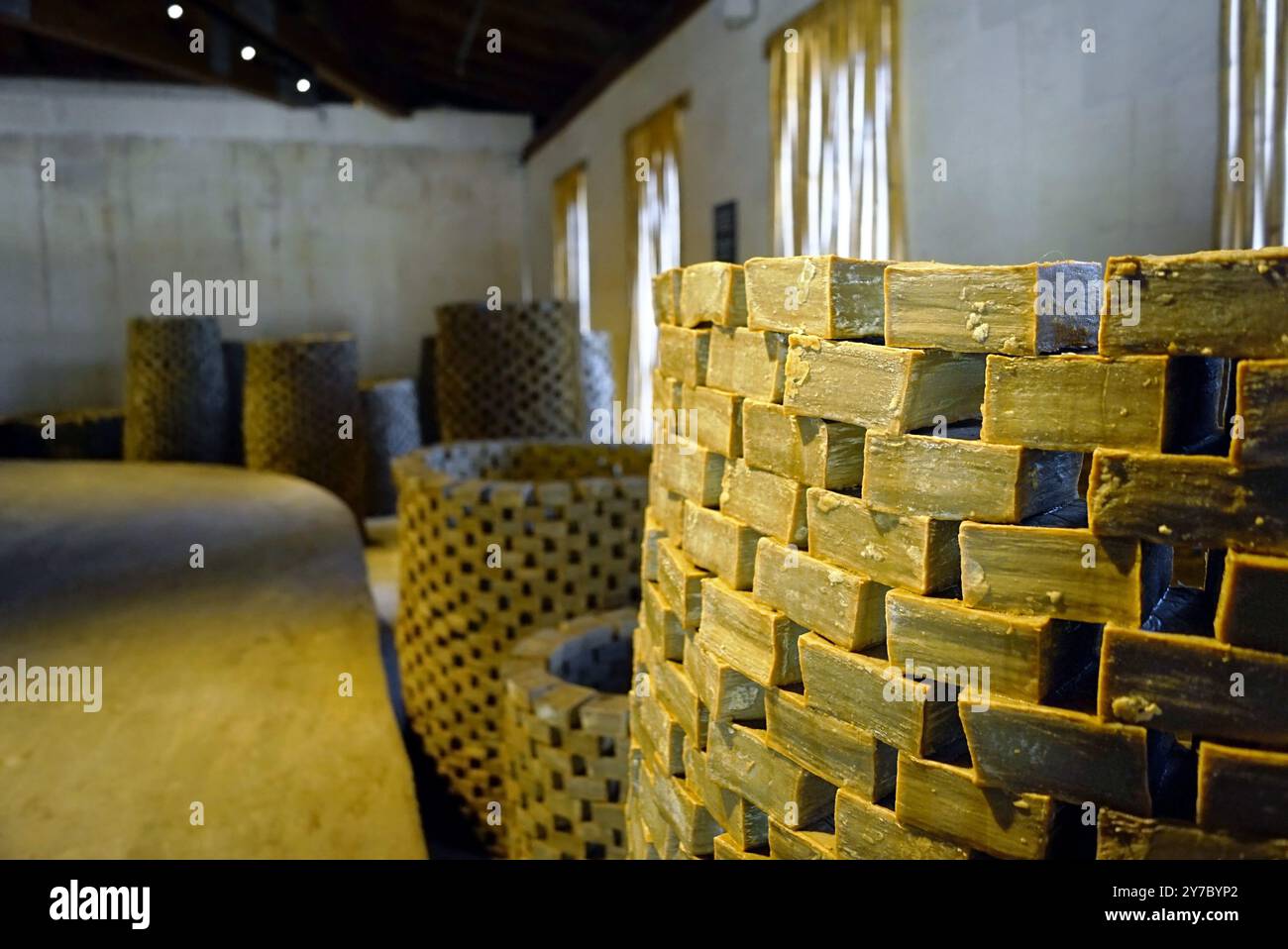 Exhibition hall at the Soap and Pekmez Museum in Gaziantep, Turkey ...