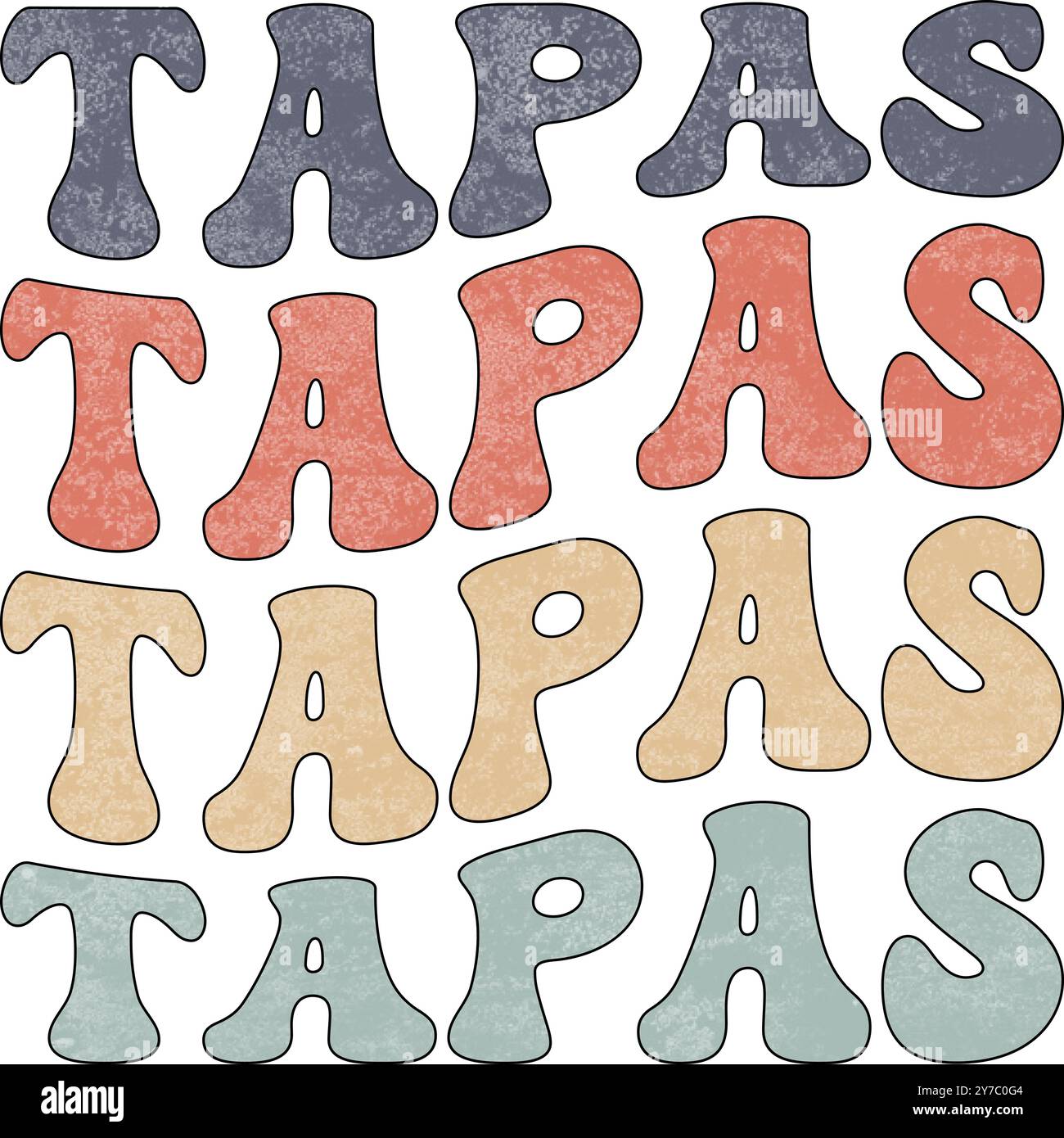 Tapas, Spanish cuisine illustration-Tapas, t-shirt design Stock Vector ...