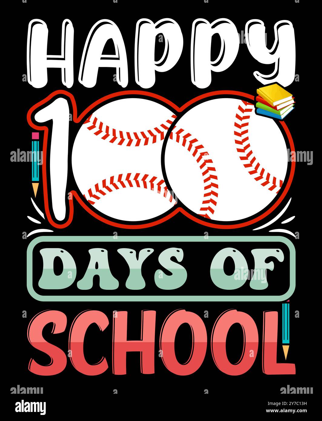 100th day of school. Congratulatory lettering for the celebration of ...