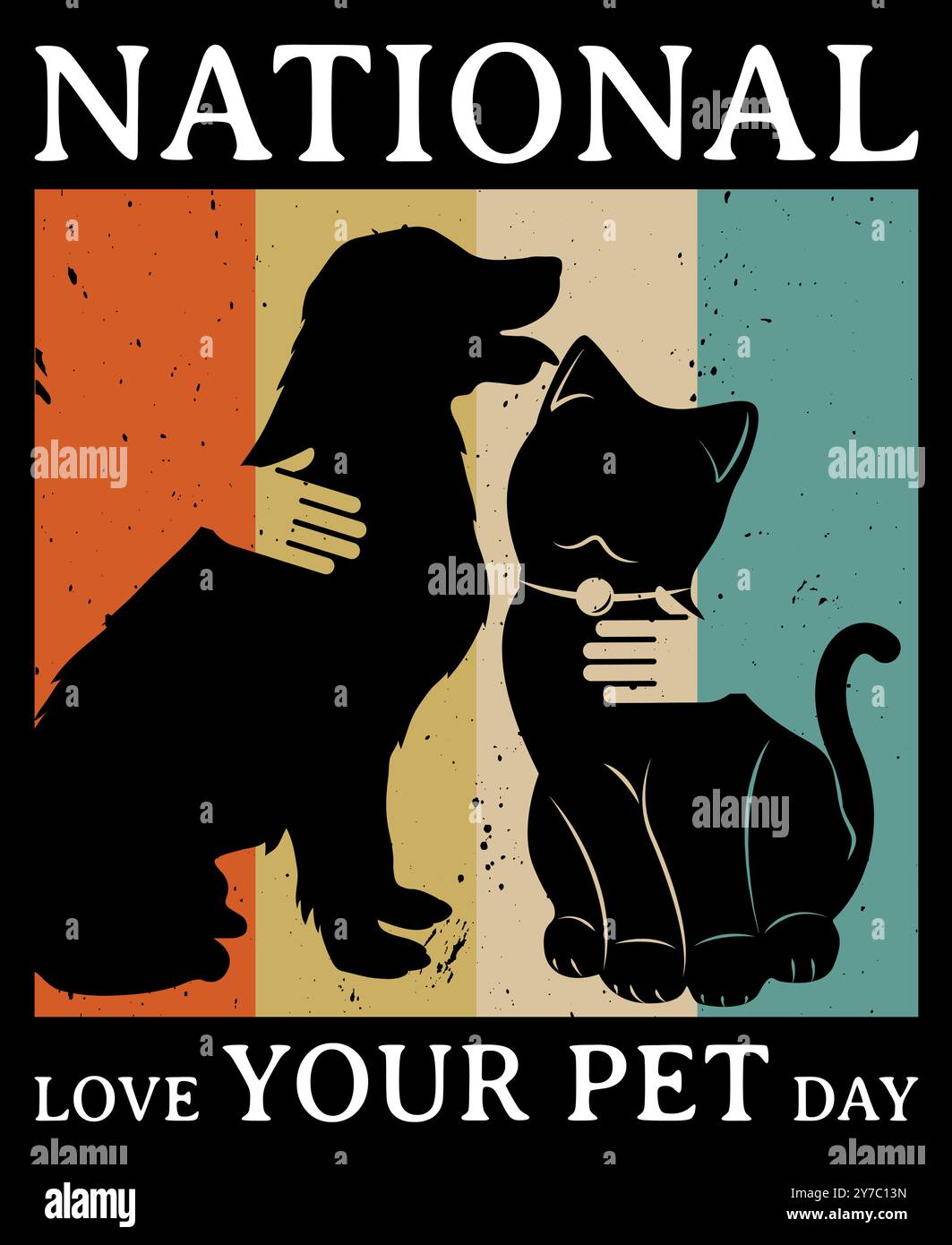 National Love Your Pet Day. February 20. Template for background ...