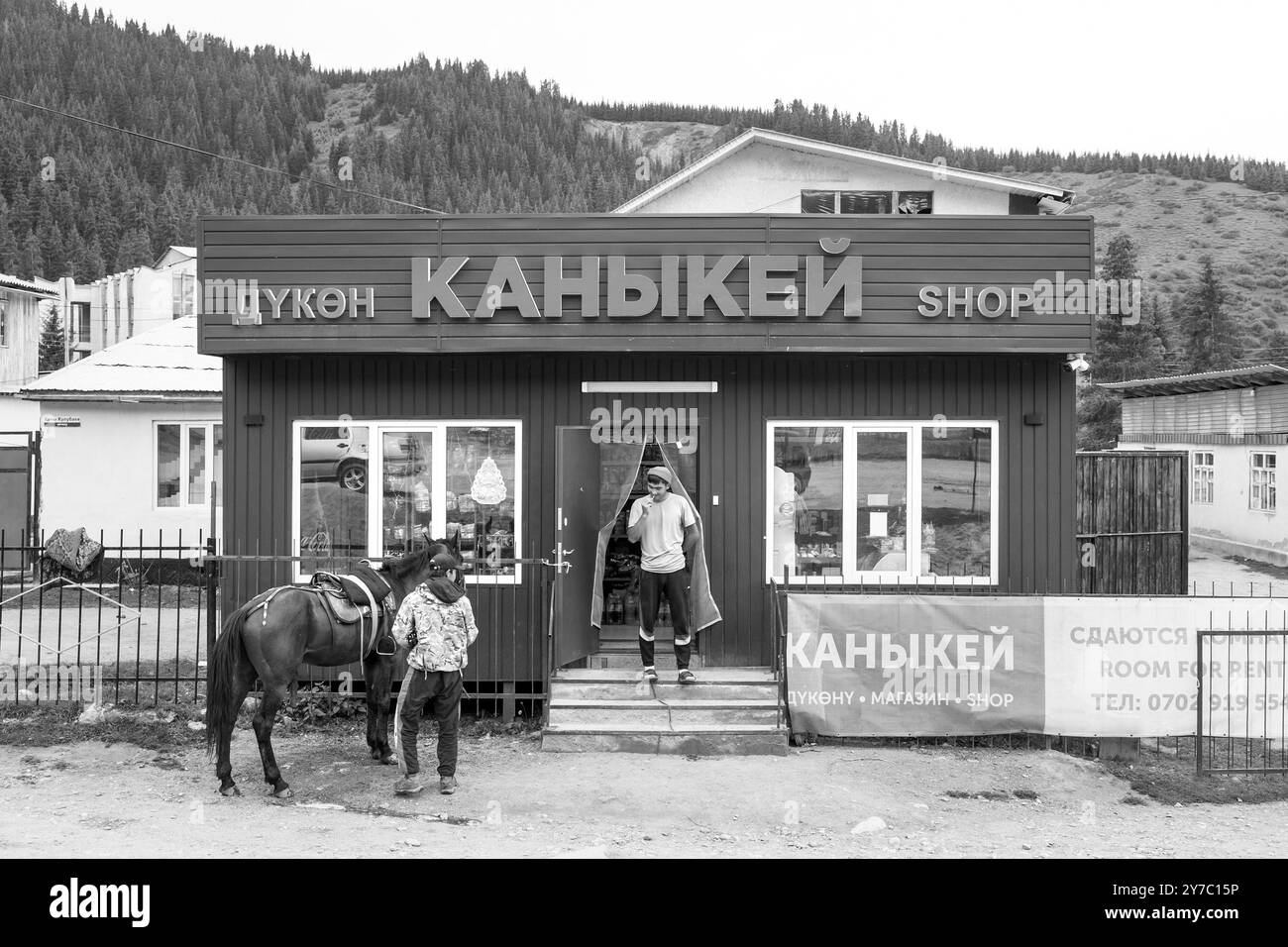 Tourists local village Black and White Stock Photos & Images - Alamy